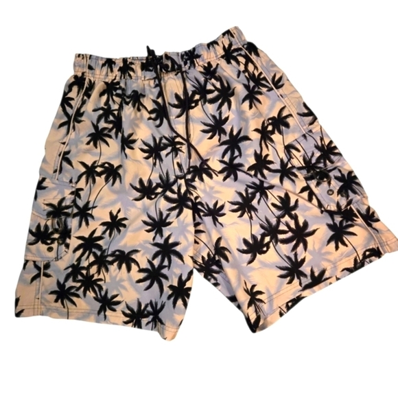 Islander | Swim | Islander Palm Tree Print Mens Medium Swim Trunks ...